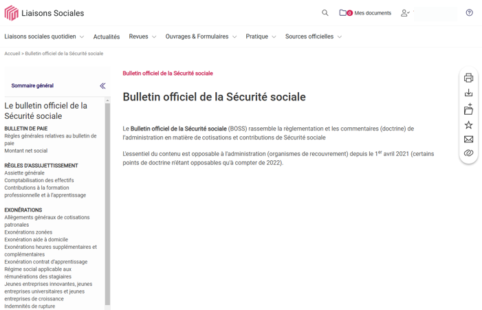 Accès aux conventions collectives, accords d’entreprises, codes et BOSS ...