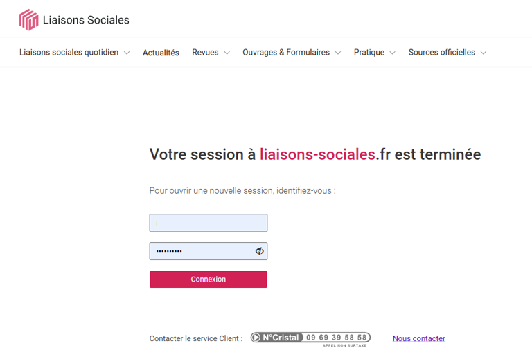 Connexion avec code d’accès et mot de passe – Liaisons Sociales Aide en ...
